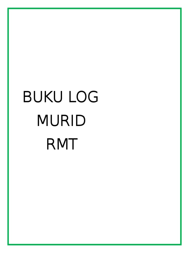 Buku Log Murid RMT | PDF