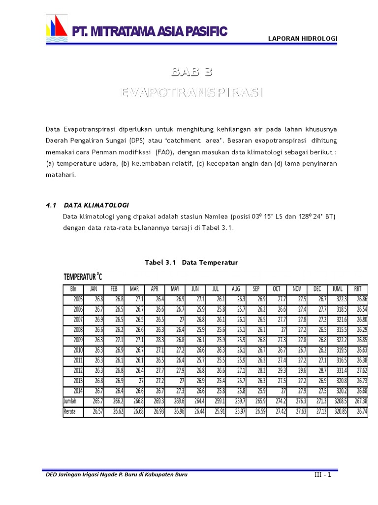 Bab3 Evapotranspirasi | PDF