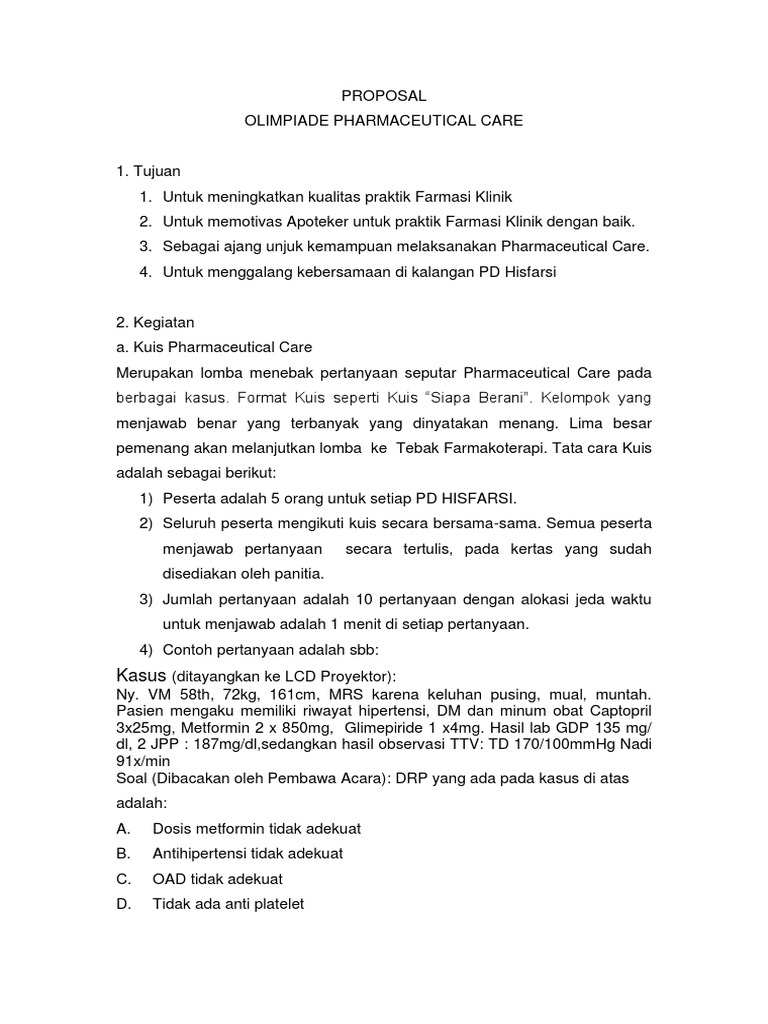 Proposal Olimpiade PC | PDF