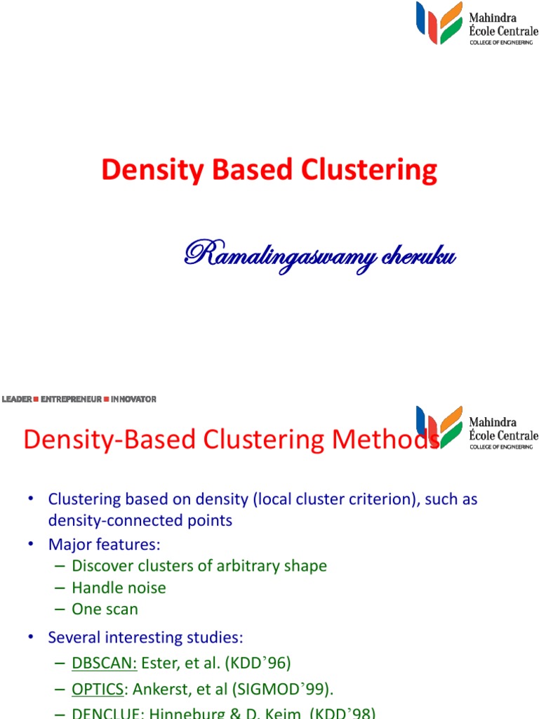 DBSCAN | PDF | Cluster Analysis | Algorithms And Data Structures