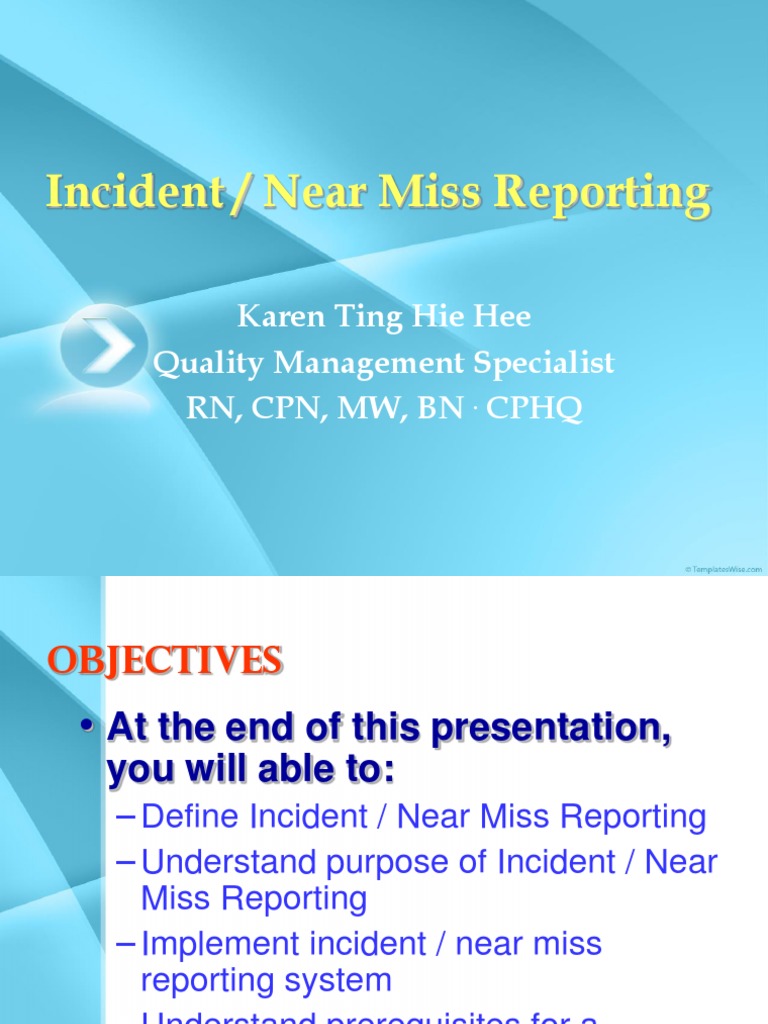 Incident and Near Miss Reporting Guide | PDF | Joint Commission | Risk ...
