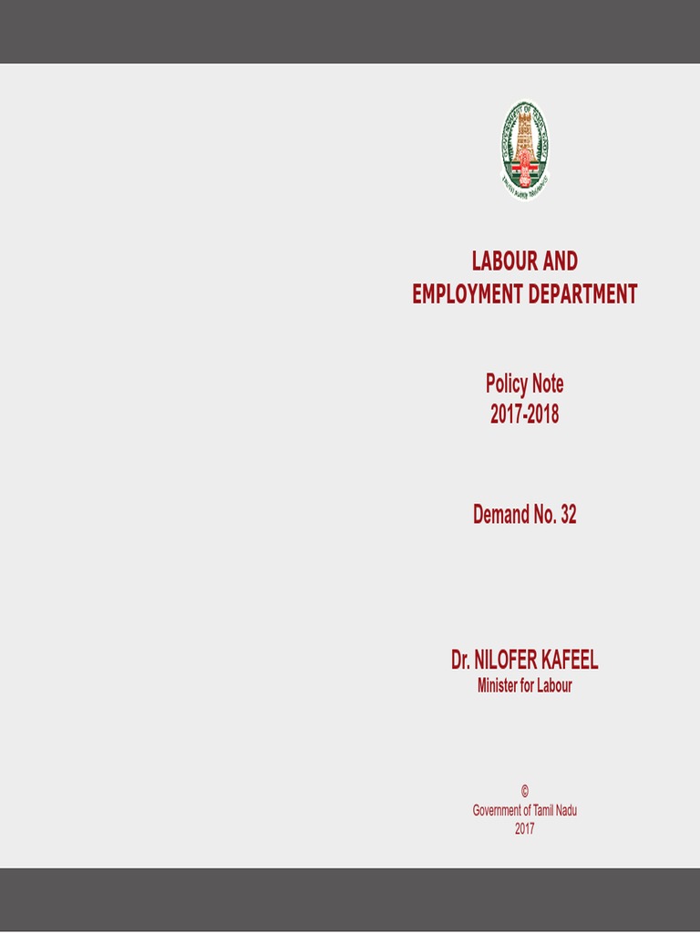 TN Labour Policy | PDF | Trade Union | Employment