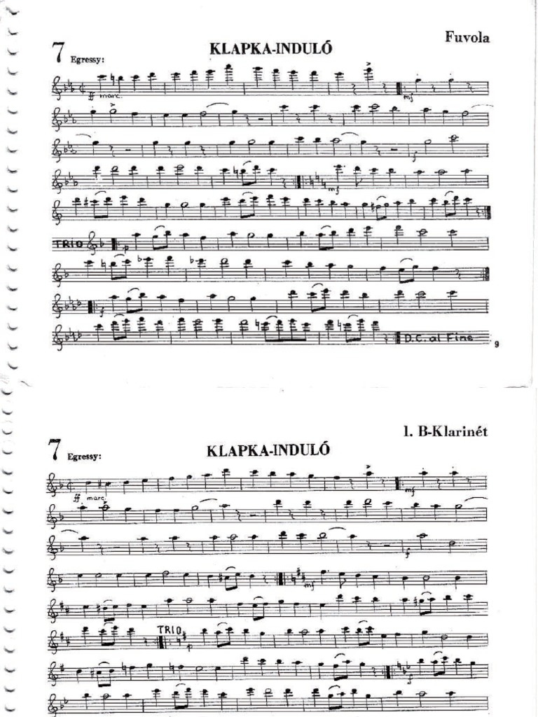 Klapka Induló - Egressy Béni | PDF