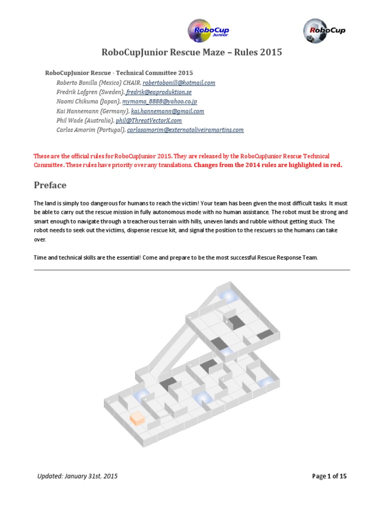 Rescue Maze 2015 | Download Free PDF | Robot | Robotics