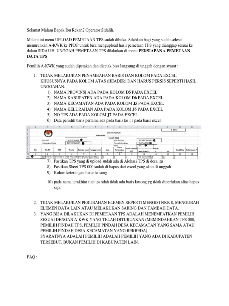 Panduan Unggah Pemetaan TPS di Sidalih | PDF | Komputer