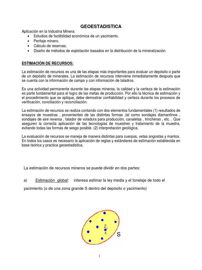 Geoestadistica | PDF | Minería | Teoría del modelo