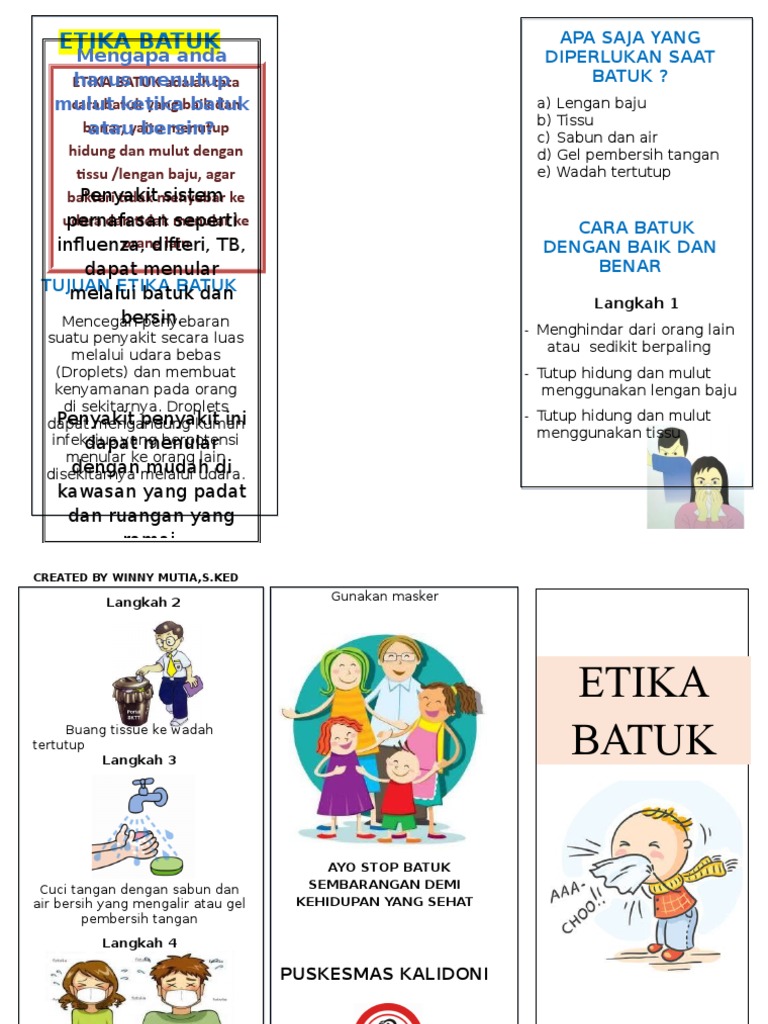 Leaflet Etika Batuk | PDF