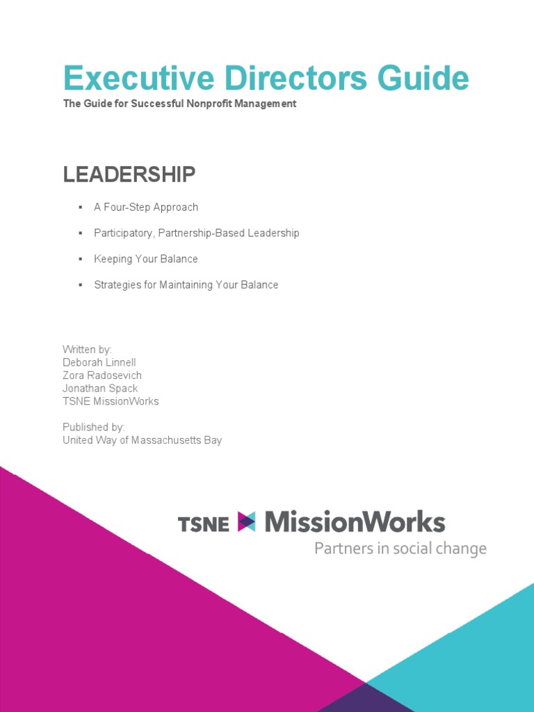 Executive Directors Guide | PDF | Nonprofit Organization | Leadership