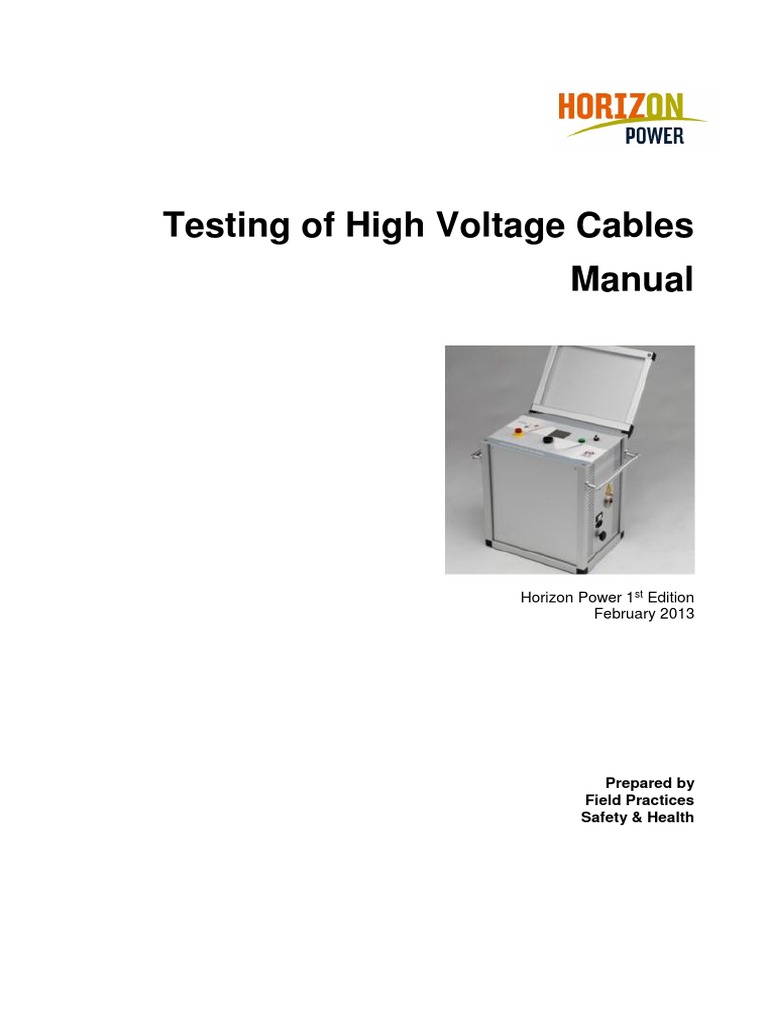 Very Low Frequency VLF Testing of HV Cables Manual HP 3651308 211216 ...