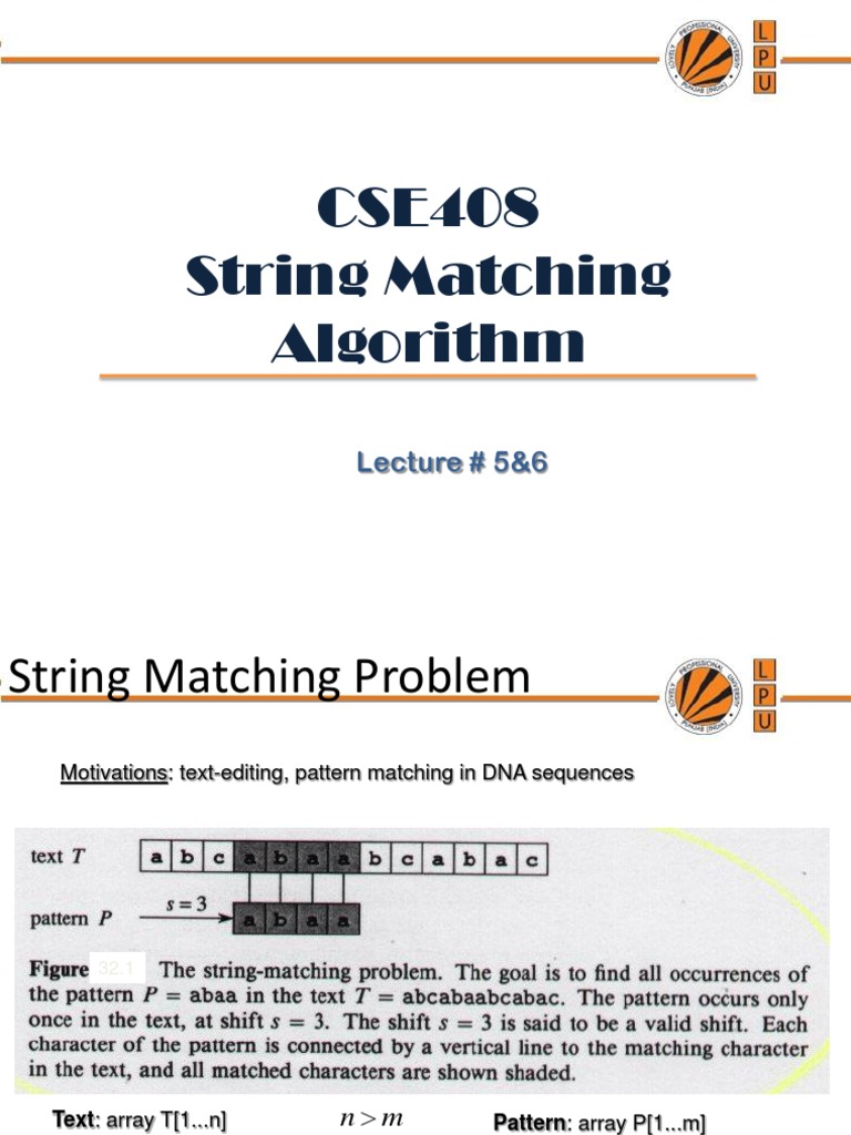 A357460420 - 22393 - 2 - 2018 - String Matching | PDF | Discrete Mathematics | Teaching Mathematics