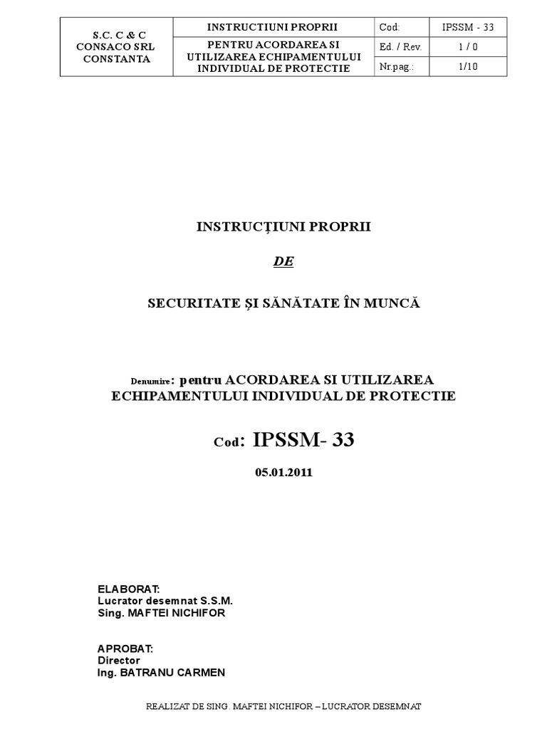 IPSSM - 06 - Pentru Acordarea Si Utilizarea EIP | PDF