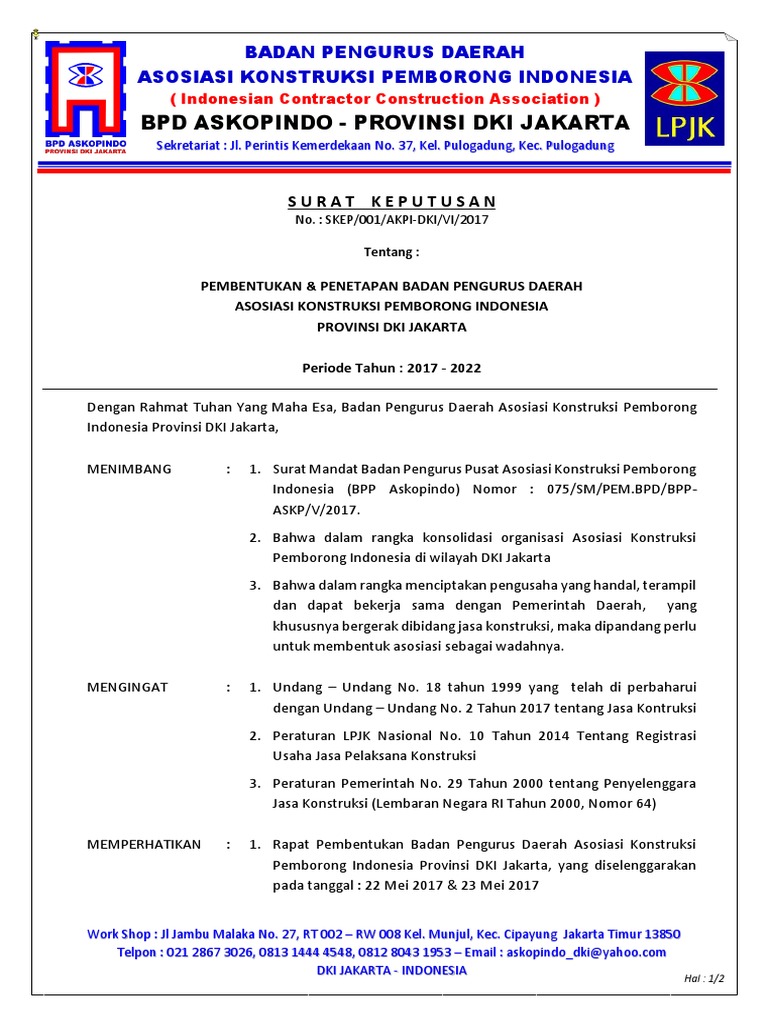 ASKP Skep 001 | PDF