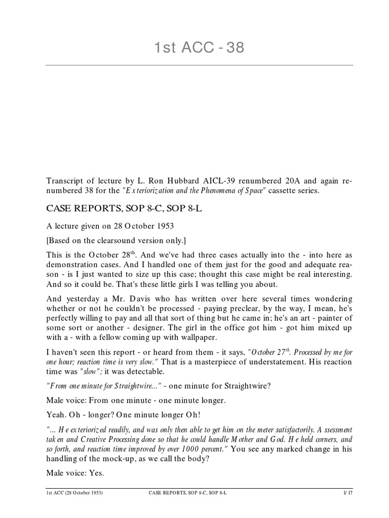 5310c28 Acc - 01 - 38 Case Reports, Sop 8-c, Sop 8-l | PDF | Physics ...