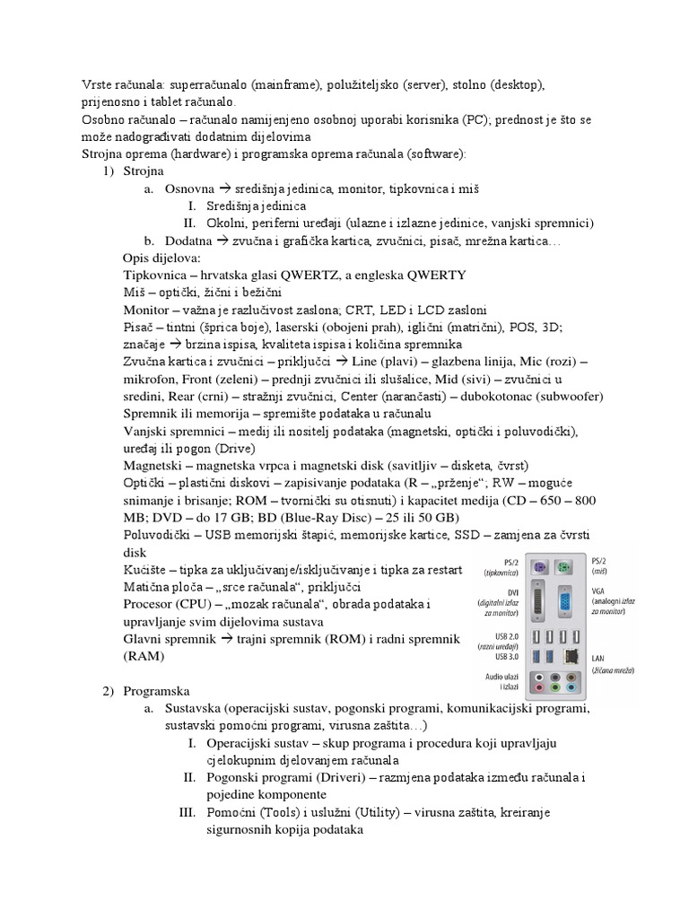 Strojna I Programska Oprema Računala | PDF