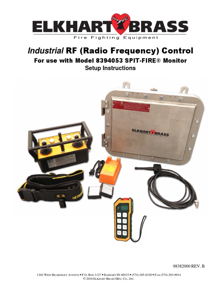 Industrial RF (Radio Frequency) Control: For Use With Model 8394053 ...