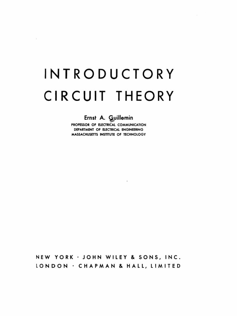 Introductory Circuit Theory | PDF | Electrical Impedance | Teaching ...