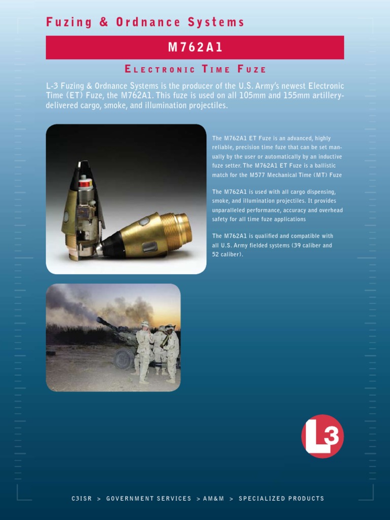 M762A1 Electronic Time Fuze | PDF | Fuze | Artillery