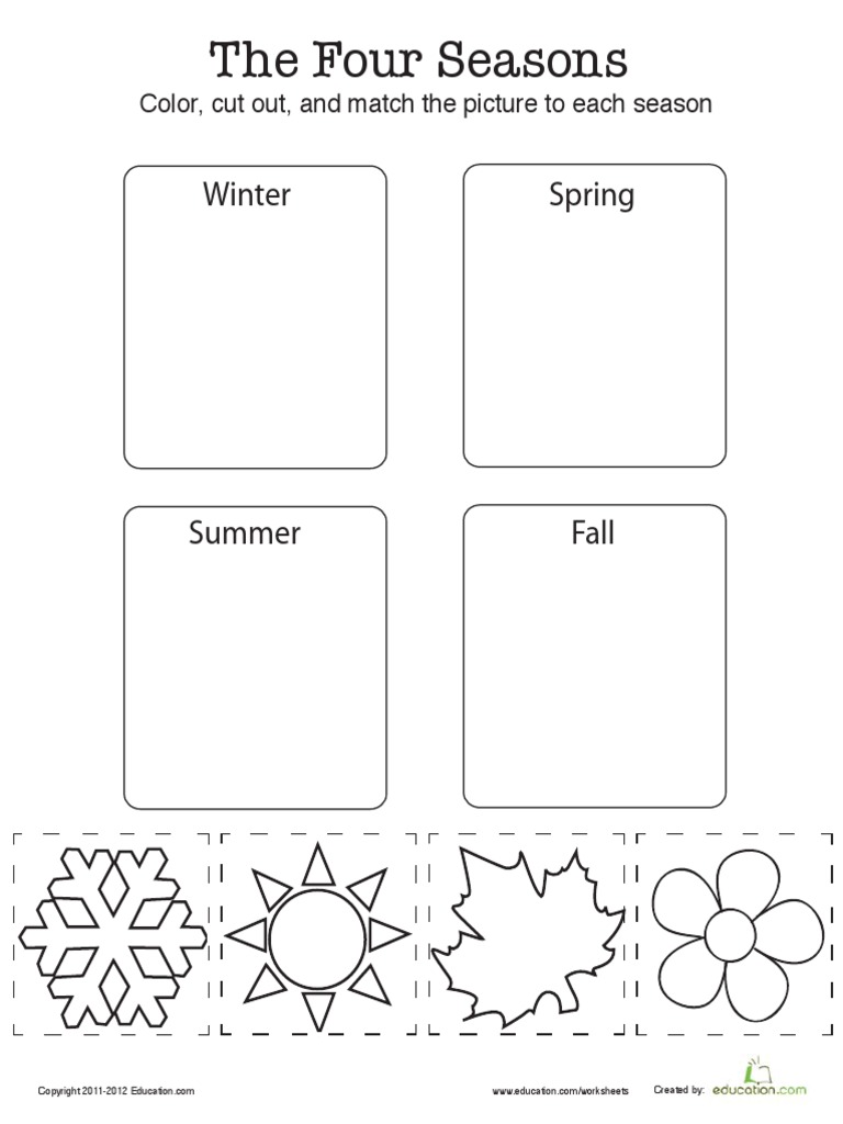 Match The Four Seasons PDF | PDF | Art