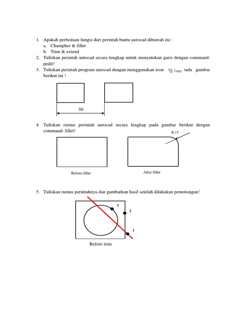 Soal Uts Autocad Pdf
