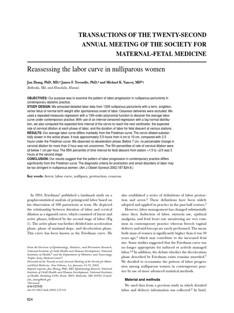 Thenewfriedmancurve PDF | PDF | Childbirth | Women's Health