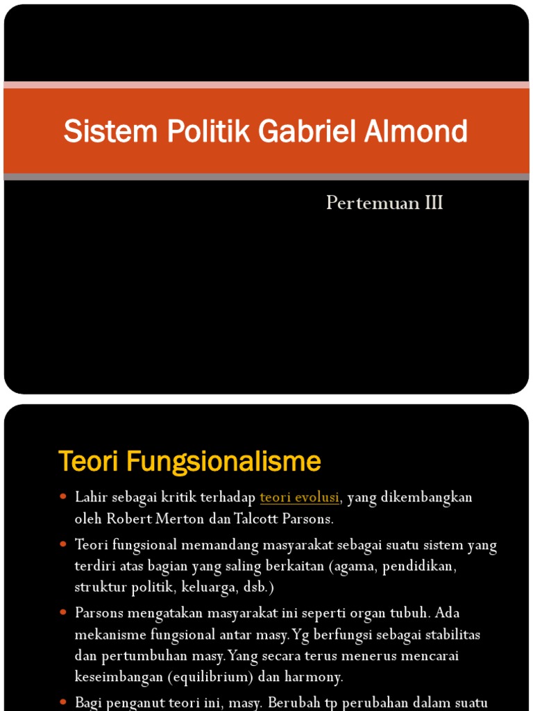 Sistem Politik Gabriel Almond P II | PDF