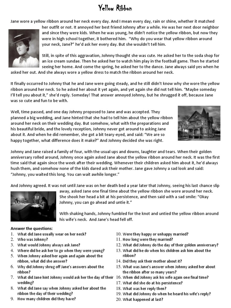 Reading - Yellow Ribbon | PDF