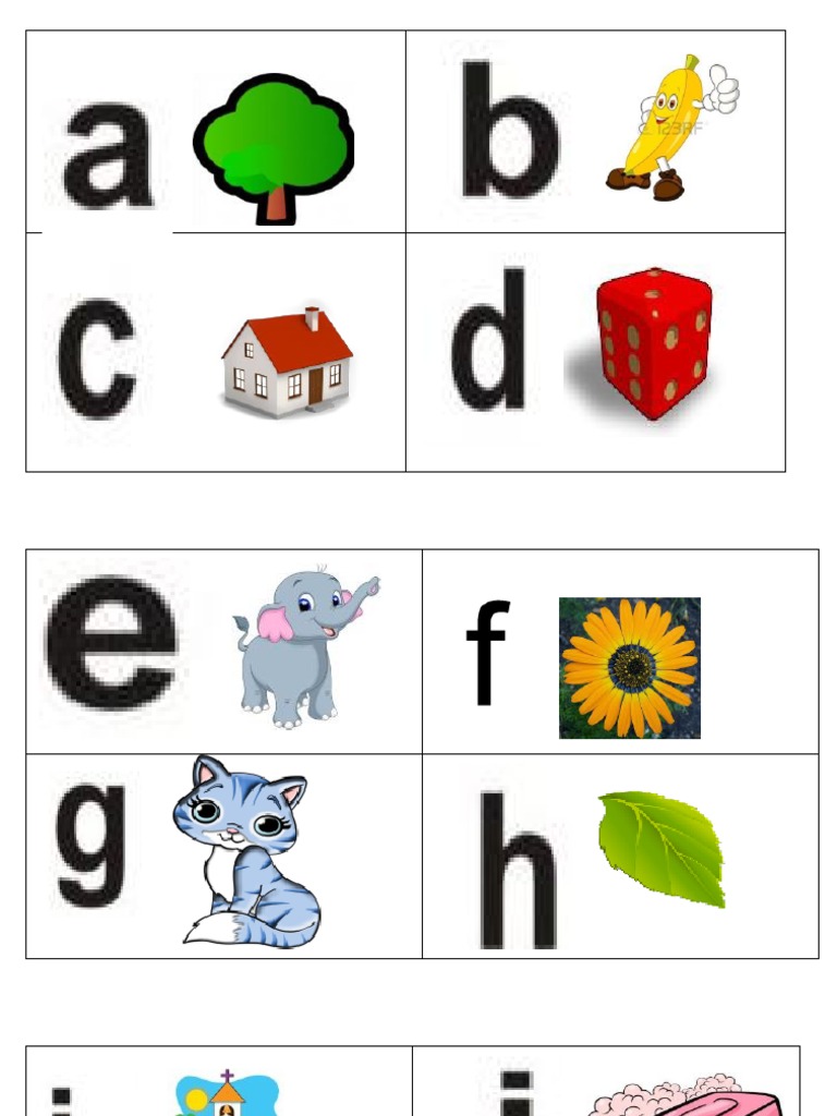 Abecedario 4 en Una Hojas Con Letra Minusculas | PDF