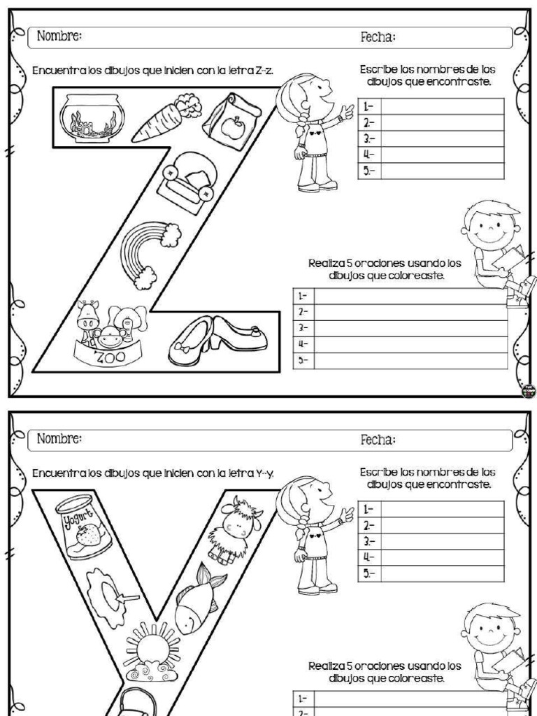 Colorea Encuentra y Escribe Con Las Letras Del Abecedario PDF | PDF