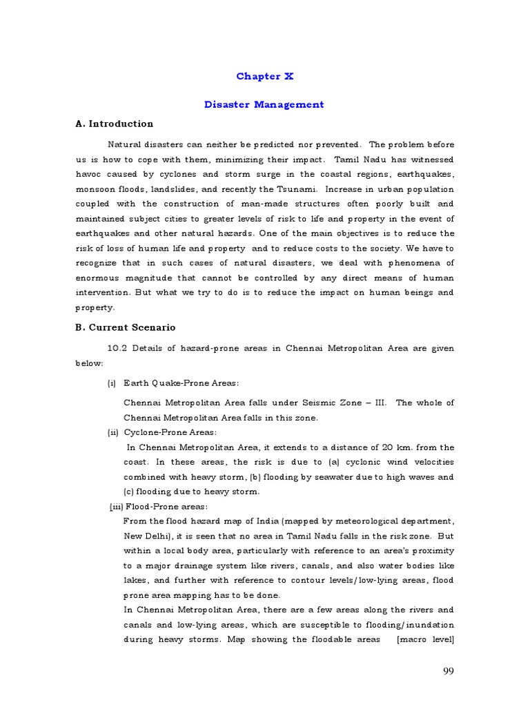 Chennai Disaster Management | PDF | Emergency Management | Flood