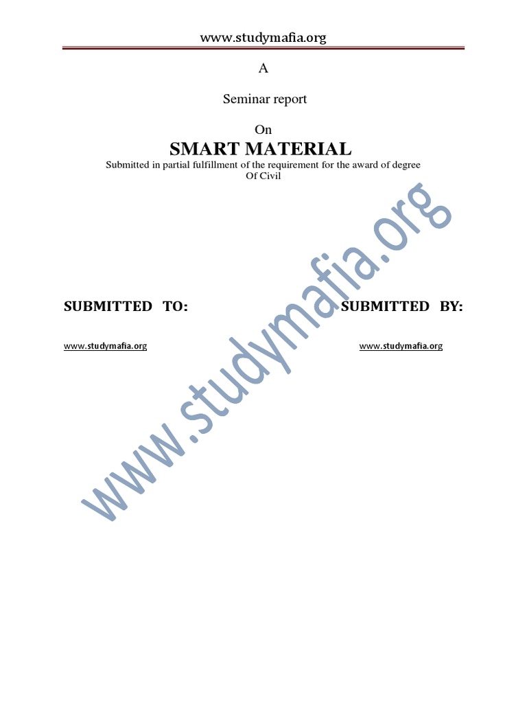 Civil Smart Material Report | PDF | Shape Memory Alloy | Piezoelectricity