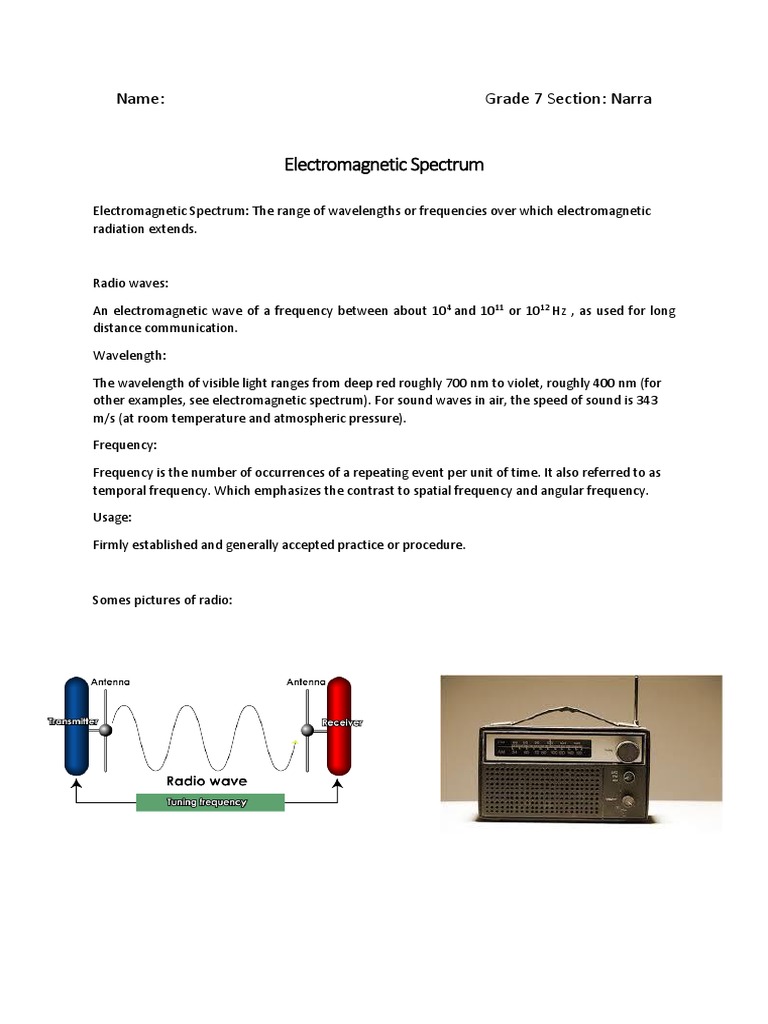 Understanding the Electromagnetic Spectrum | PDF