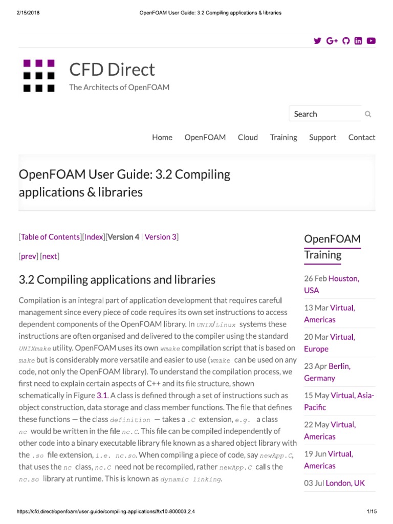 Openfoam User Guide 32 Compiling Applications And Libraries Pdf 