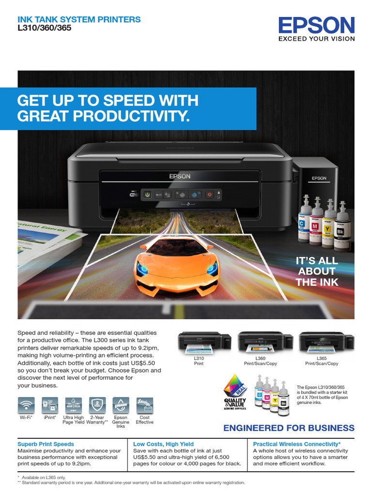 Epson L300 Series | PDF | Image Scanner | Printer (Computing)