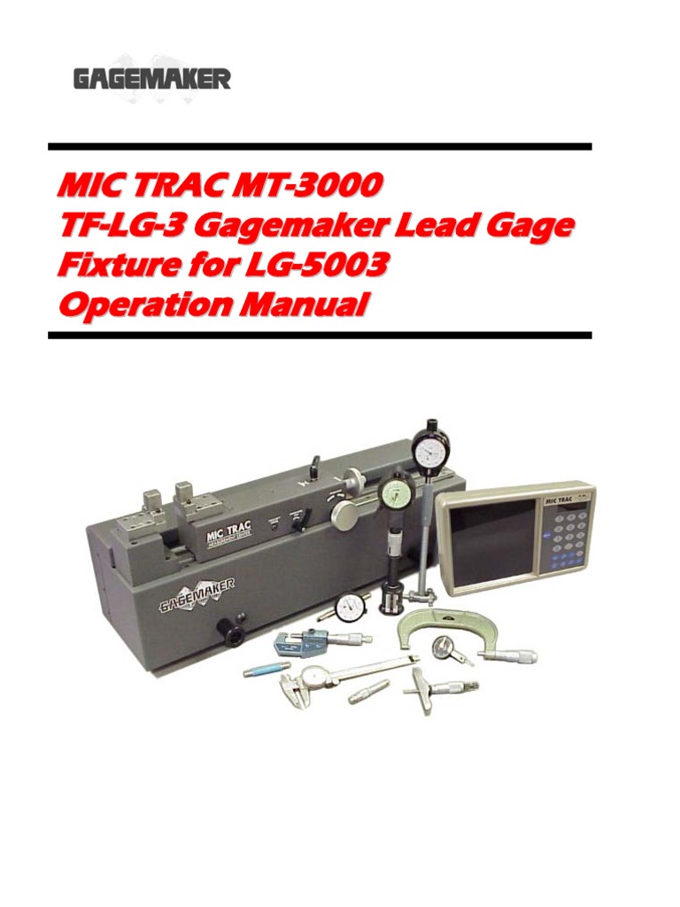 Lead Calibration With Mictrac | PDF | Calibration | Screw