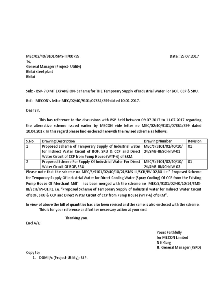 Letter Revised Scheme | PDF | Steel | Nature