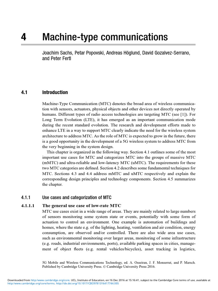 Machine-Type Communications | PDF | Duplex (Telecommunications) | Smart ...
