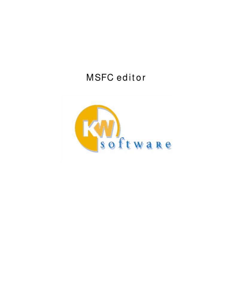 MSFC Editor | PDF | Variable (Computer Science) | Menu (Computing)