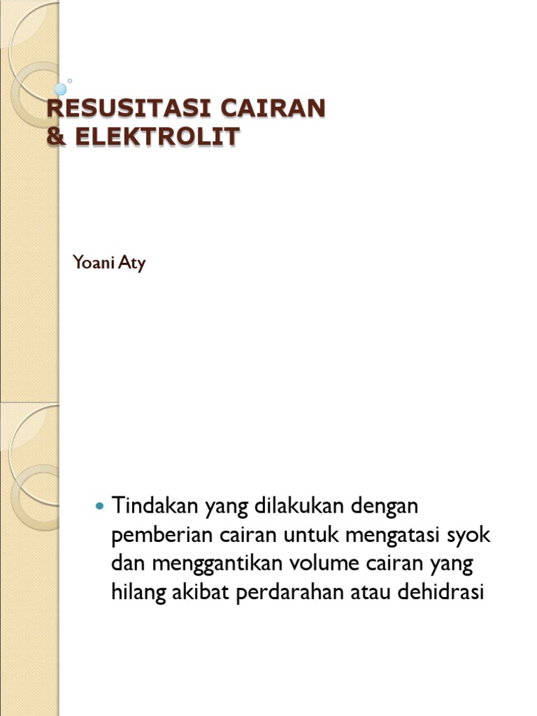 Resusitasi Cairan PDF | PDF