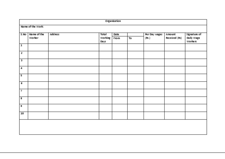 Labour Voucher | PDF