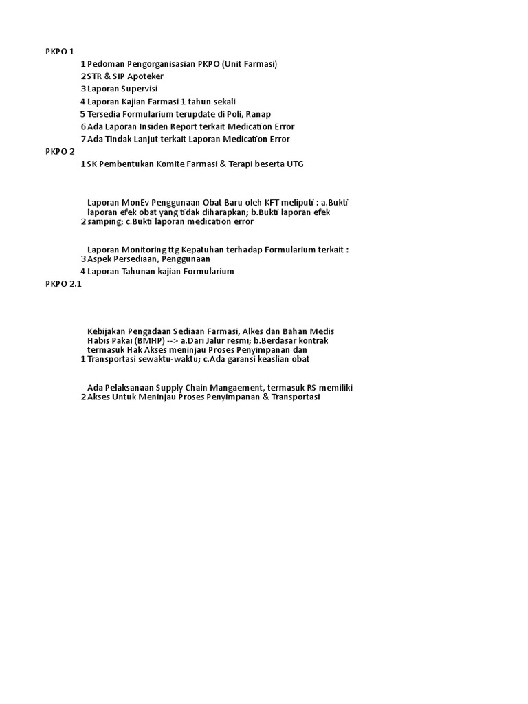 PKPO Other List | PDF