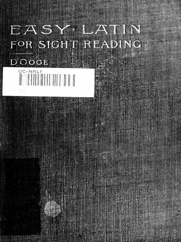 Easy Latin For Sight Read D'Ooge Bejanimin | PDF | Verb | Adjective