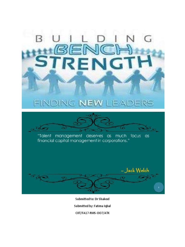 Bench Strength | PDF | Succession Planning | Competence (Human Resources)