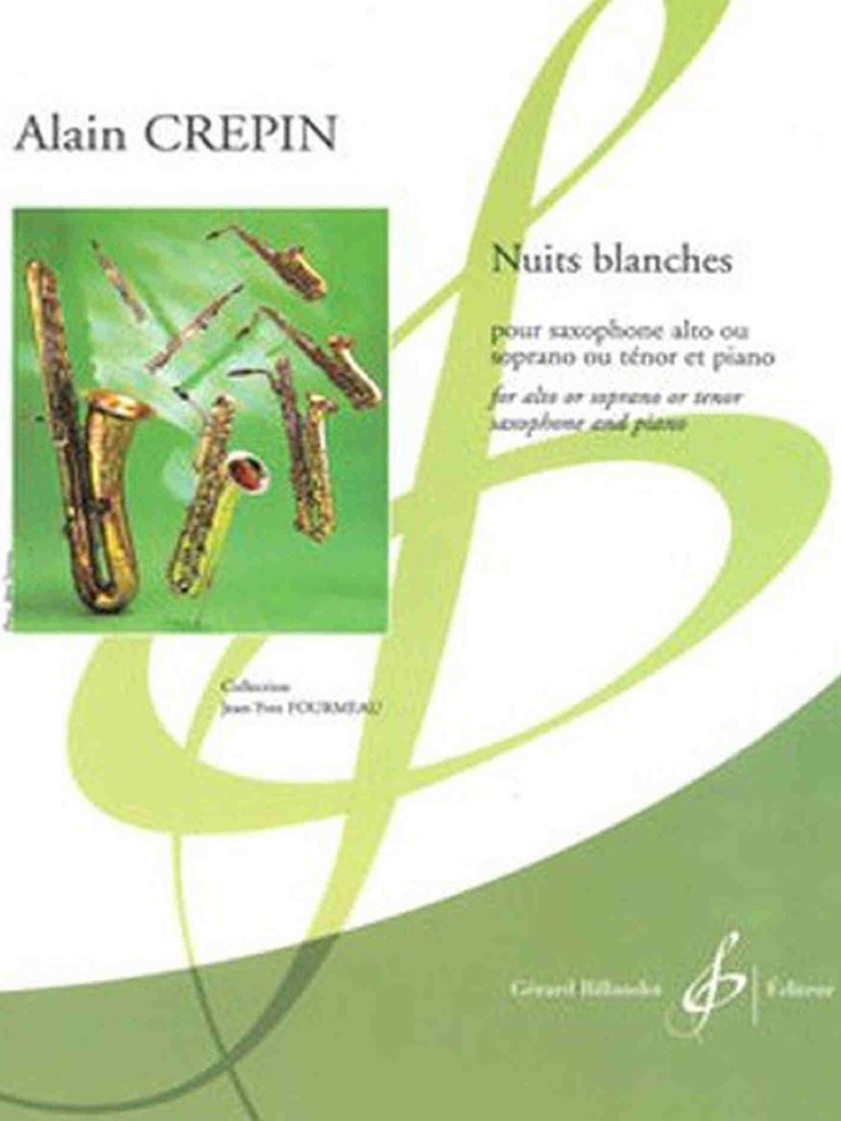Alain Crepin - Nuits Blanches (Partitura Piano) | PDF