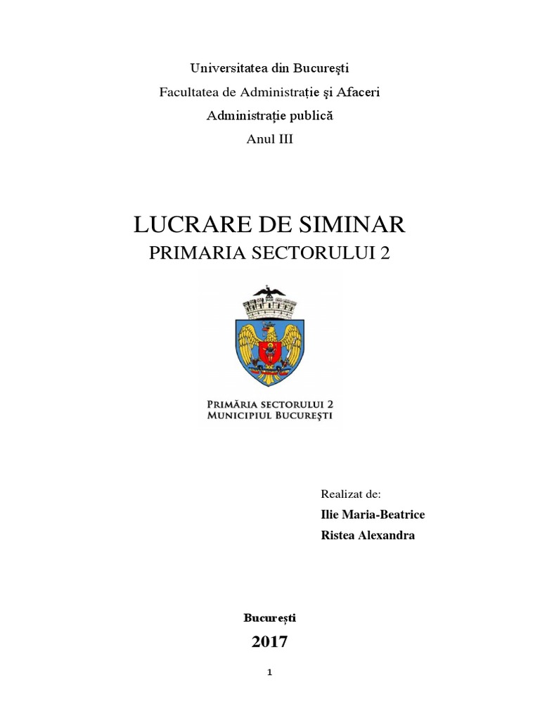 Primaria Sectorului 2 | PDF