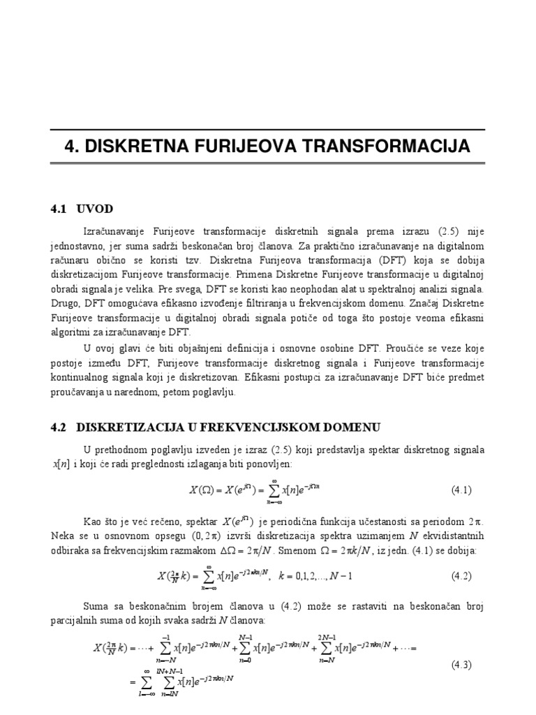 Diskretna Furijeva Transformacija | PDF