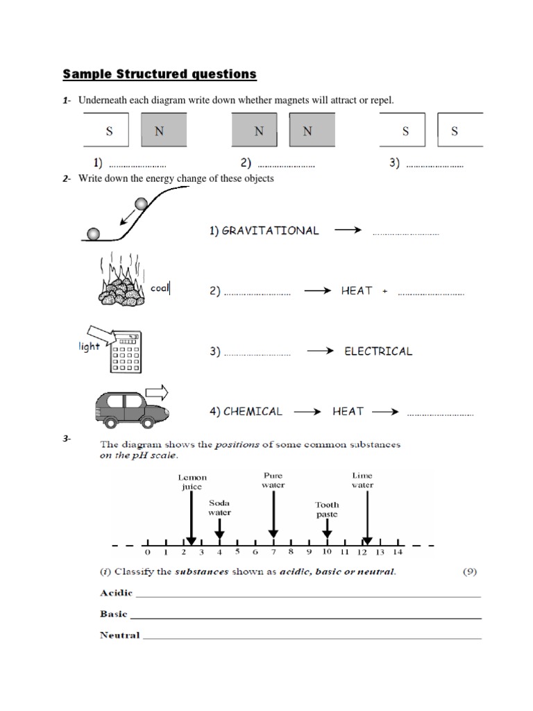 Sample Structured Questions | PDF