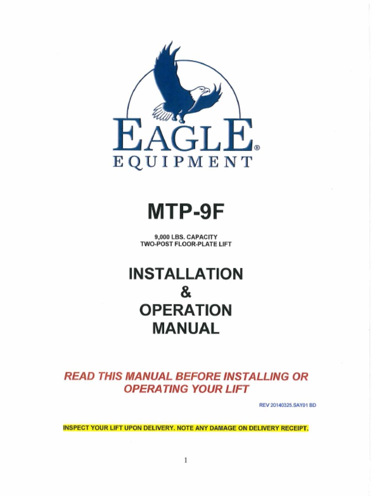 Eagle Equipment MTP9F | PDF