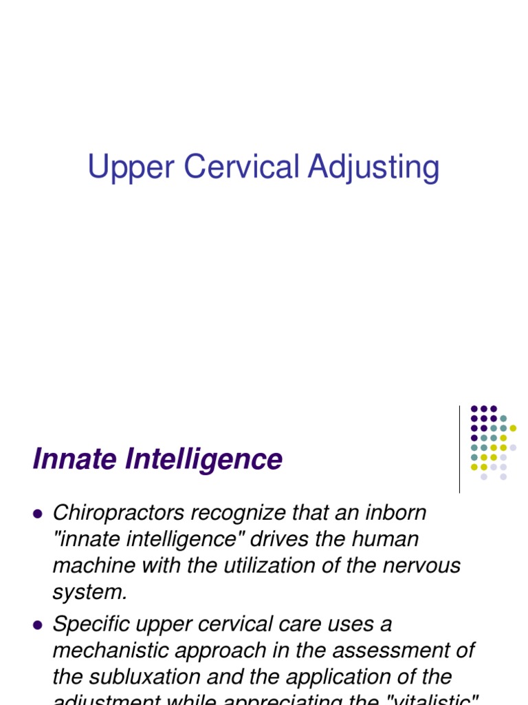 4 The Upper Cervical Adjustment | PDF | Chiropractic | Musculoskeletal ...