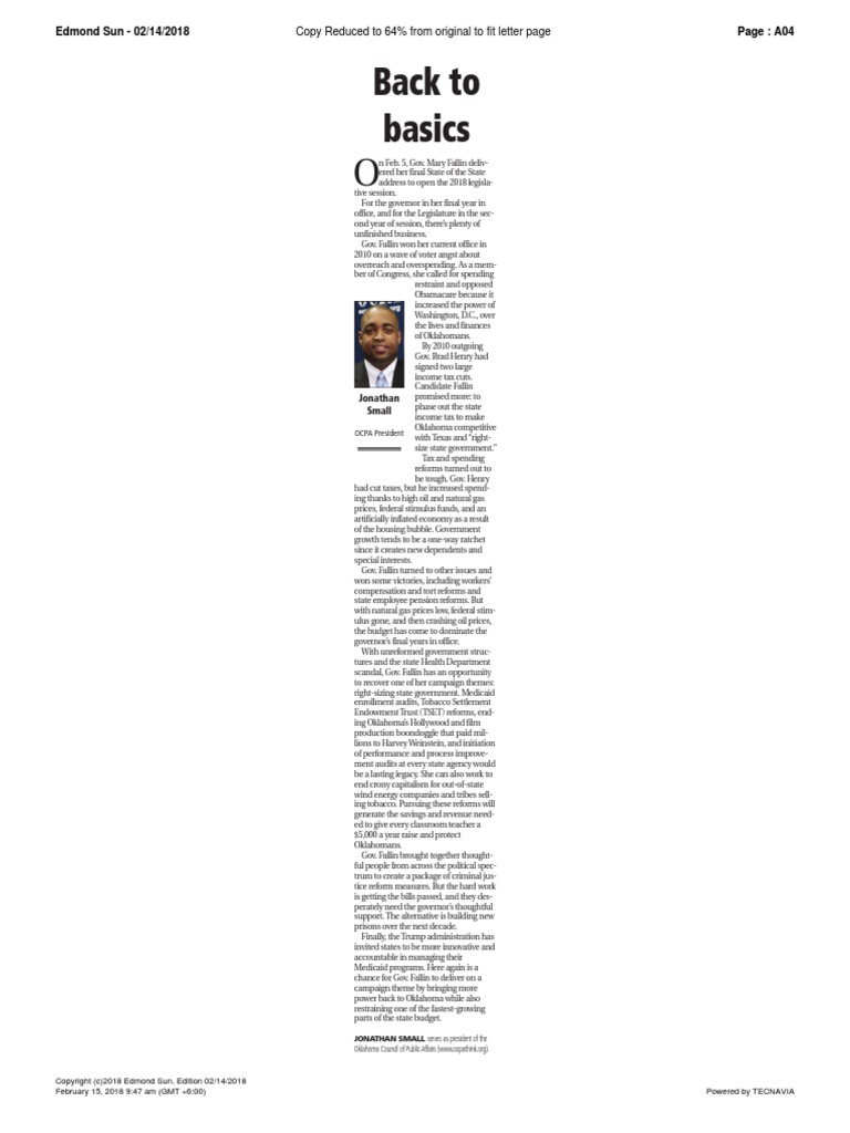 Edmond Sun 20180214 A04 2 | PDF | First Amendment To The United States ...