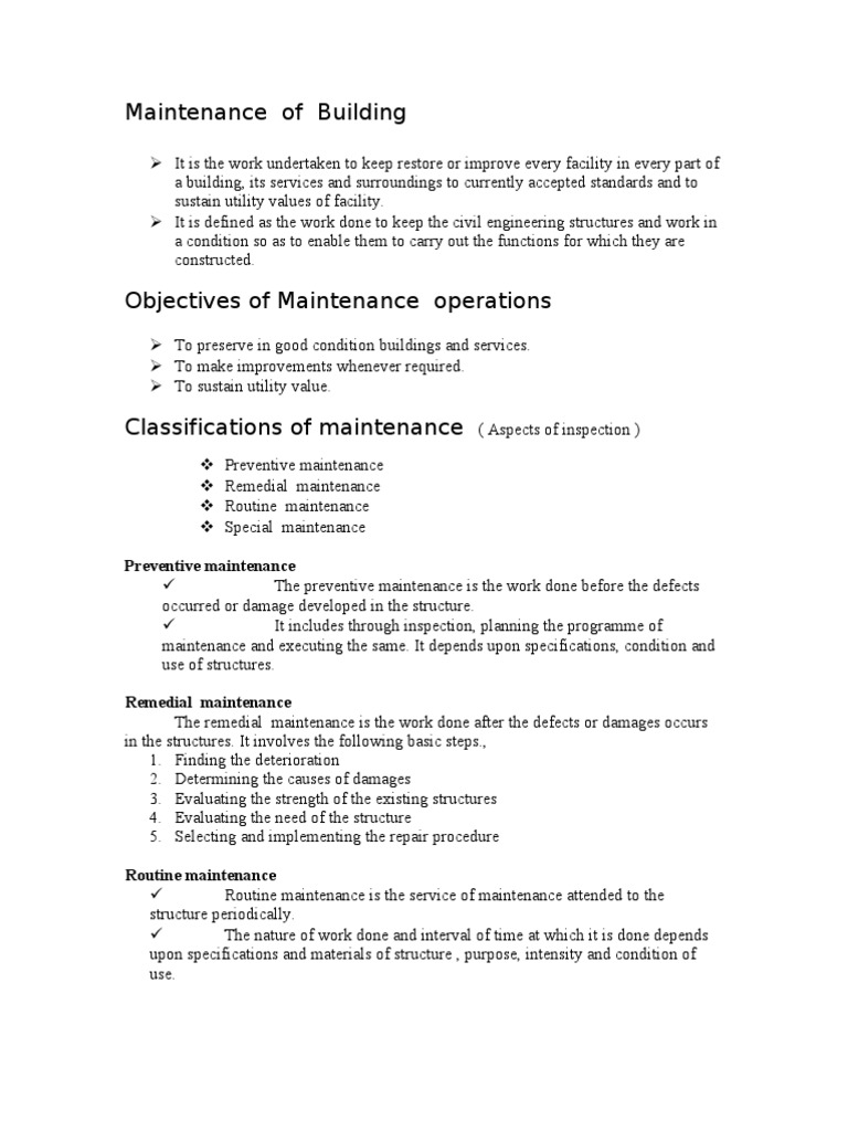 Repair | PDF | Specification (Technical Standard) | Building